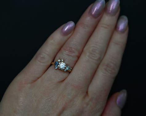 Unique Asymmetric Engagement Ring Custom Engagement Rings