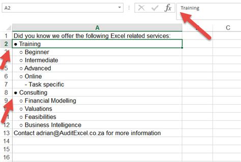 Excel Bullets In Cell • Advanced Excel • Za
