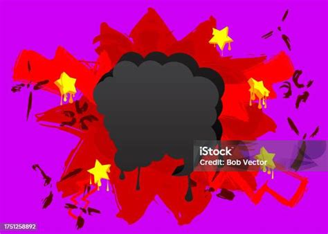 검정 빨강 노랑 보라색 그래피티 말풍선 추상적인 현대 메시징 표지판 거리 예술 장식 토론 아이콘은 도시 회화 스타일로 수행된다 0명에 대한 스톡 벡터 아트 및 기타 이미지