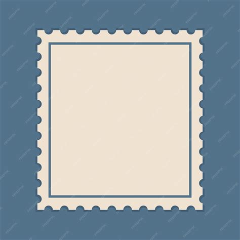 메일 봉투에 대 한 빈 우표 아이콘 우표 프레임 빈 템플릿 벡터 프리미엄 벡터