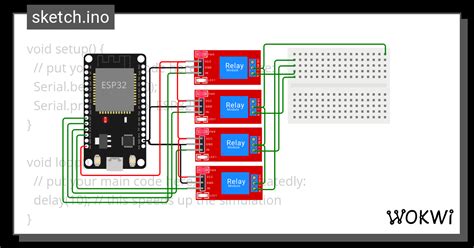 Relay Esp32 Wokwi Esp32 Stm32 Arduino Simulator