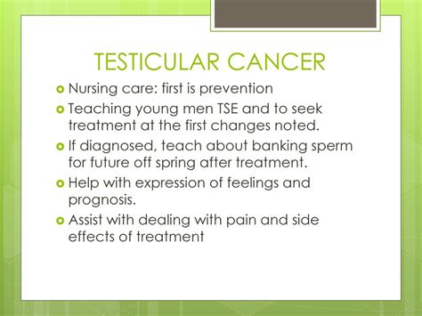 Nursing Considerations For Testicular Cancer Ask The Nurse Expert