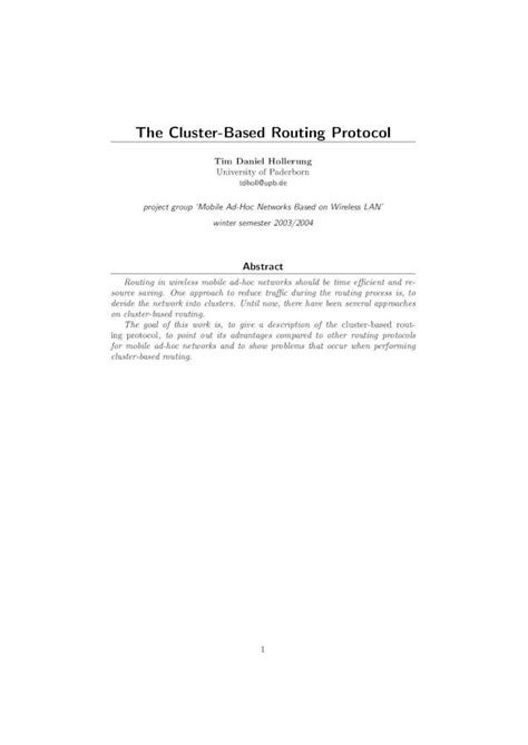 Pdf The Cluster Based Routing Protocol Dokumentips