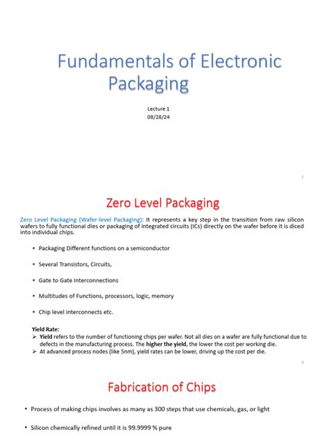 Ep 1 Lecture 3 2 Pdf Semiconductor Device Fabrication