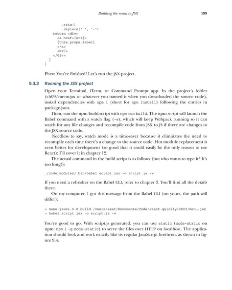 React Practical 47 Building The Menu In Jsx 199 Trim Replace