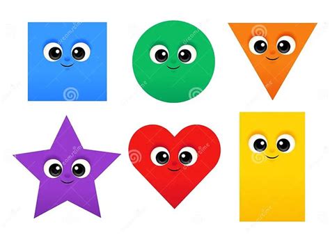 Cute Shapes Set Illustration