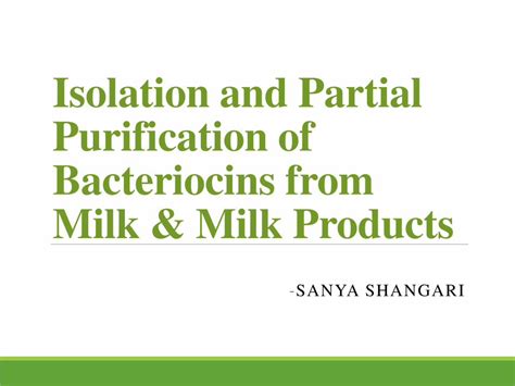 Pdf Isolation And Partial Purification Of Bacteriocins From Milk And Milk Products Dokumentips