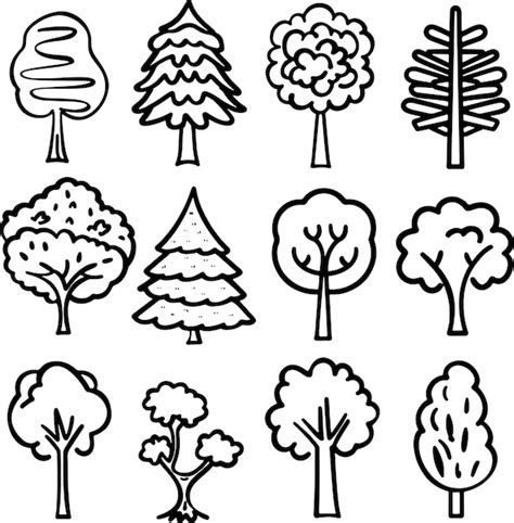 Black White Tree Line Images Free Download On Freepik