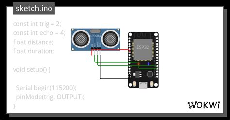 Ultrasonic Wokwi Esp32 Stm32 Arduino Simulator