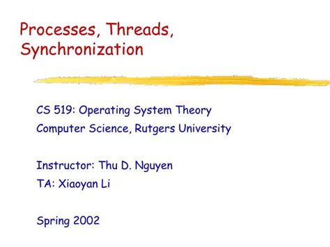 Ppt Processes Threads Synchronization Powerpoint Presentation Free Download Id1279819