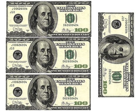 100 Dollar Bills Printable