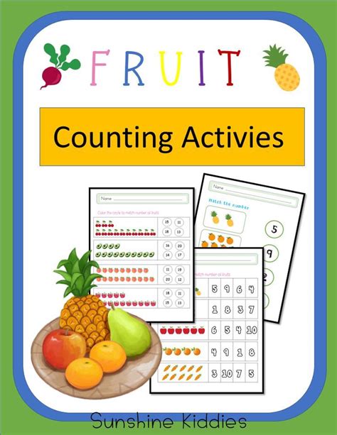 Fruit Counting Activities Learn To Count Fruits