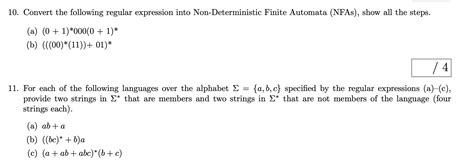 Solved Convert The Following Regular Expression Into Chegg