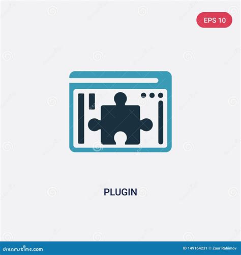 Two Color Plugin Vector Icon From Programming Concept Isolated Blue Plugin Vector Sign Symbol