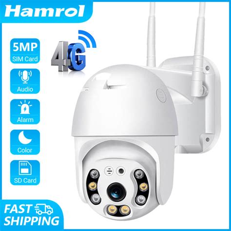 Hamrol Hd 5mp 4g Sim Card Ptz Ip Camera Outdoor Security Camera Two Way