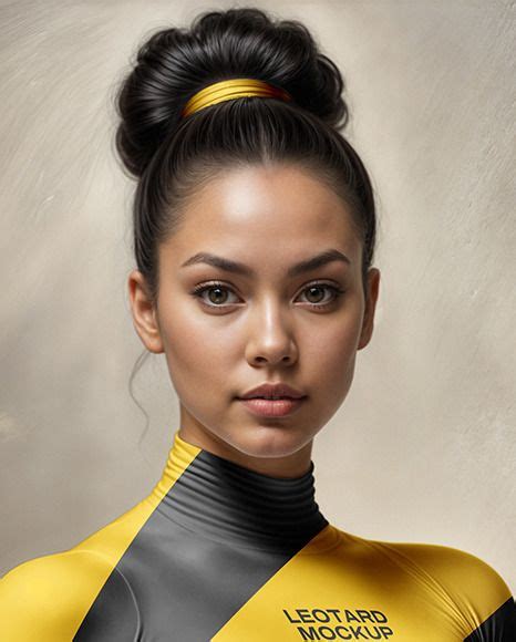Woman Wearing A Tight Leotard And Scrunchy Mockup Women Wear Leotards Women