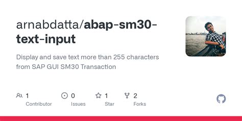 Github Arnabdattaabap Sm30 Text Input Display And Save Text More