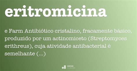 Eritromicina Dicio Dicionário Online de Português