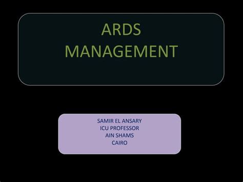 Ards Management Pptx