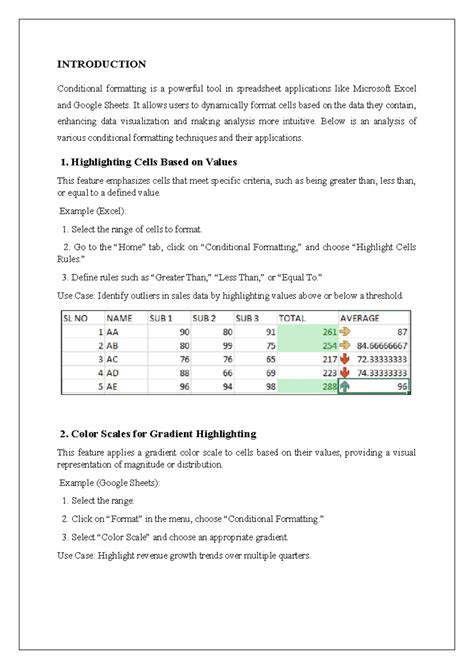 Excel Conditional Formating Introduction Conditional Formatting Is A