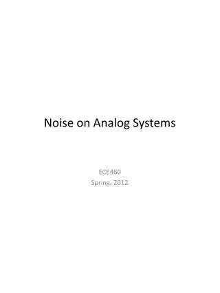 PPT Chapter Effect Of Noise On Analog Communication Systems PowerPoint Presentation ID