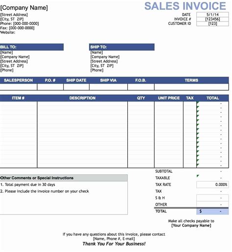Invoice Tracking Template Excel