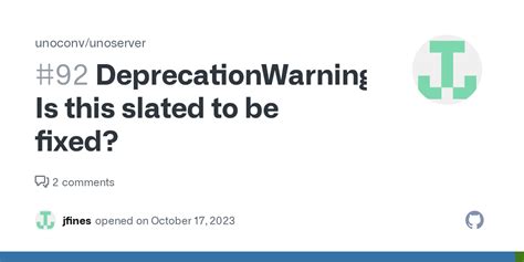 Deprecationwarning Is This Slated To Be Fixed · Issue 92 · Unoconv