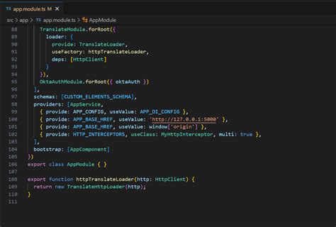 Sneak Peek Of My Angular Application Before Redirecting To Okta Login