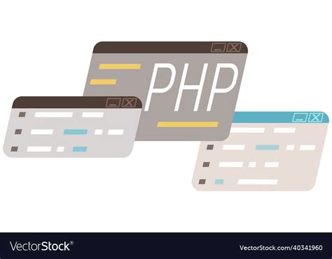 Working On Web Development Concept Of Script Vector Image