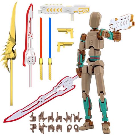 T13 Action Figure 3d Printed Multi Jointed Movable T13 Lucky 13 Articulated Action Figure With