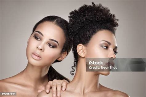 두 명의 아프리카계 미국인 여자의 아름다움의 초상화입니다 패션모델에 대한 스톡 사진 및 기타 이미지 패션모델 피부 2명 Istock