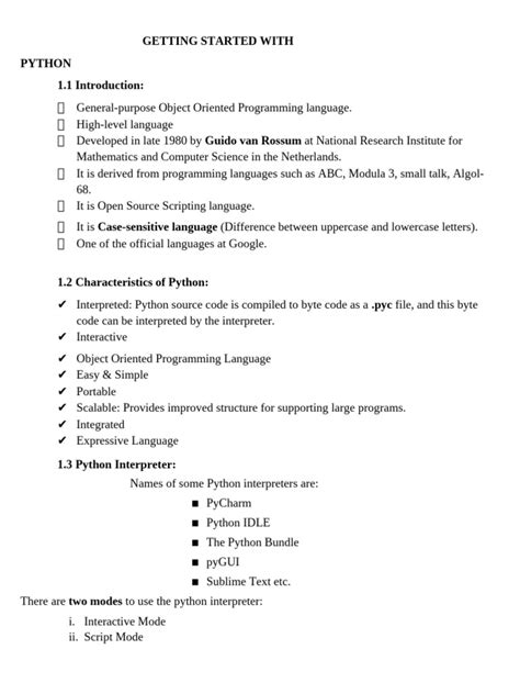 Python Notes Class Xi Pdf Python Programming Language Reserved Word