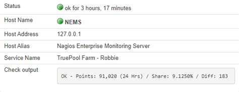 Check Command Checktruepool — Nems Linux Documentation 16 Documentation