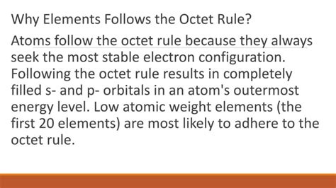 The Octet Rulepptx Chemistry Science The Octet Rulepptx Chemistry Science