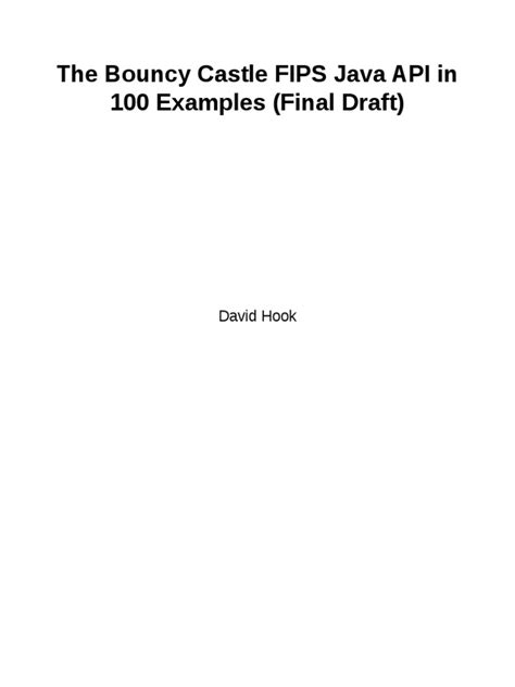 The Bouncy Castle Fips Java Api Pdf Cyberwarfare Security