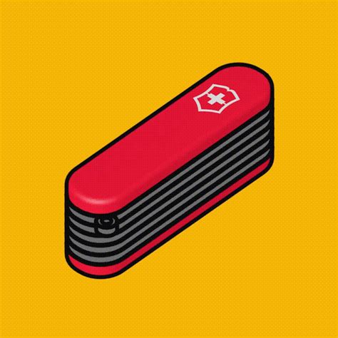 造型系列（开一个小坑，每天以插画的形式介绍一个经典设计。） 最早的紧凑型设计：瑞士军刀最早 机组 机核 gcores