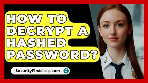 How To Decrypt A Hashed Password Youtube