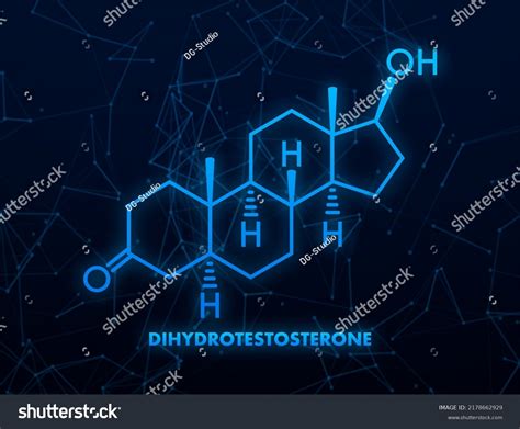 Dihydrotestosterone Dht Androstanolone Stanolone Hormone Molecule Stock