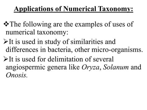 Numerical Taxonomy Plant Taxonomy Pptx Biological Sciences Science