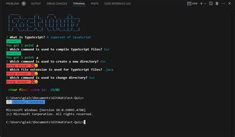Msuhaib Umair On Linkedin Just Created A Cli Fast Quiz App Built With Javascript Typescript