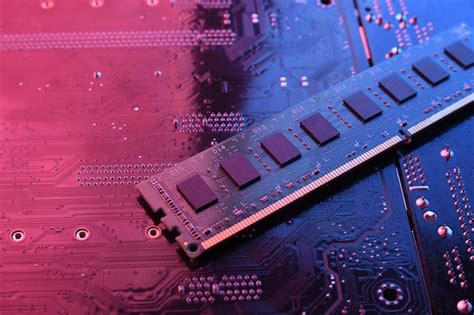 Premium Photo Computer Memory Ram On Circuit Motherboard Background