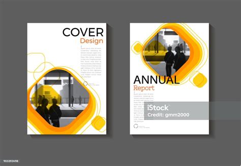 안내 책자 표지 템플릿 연례 보고서 잡지와 전단지 벡터 A4 추상 노란색 레이아웃 배경 현대 커버 디자인 현대도 서 커버 0명에 대한 스톡 벡터 아트 및 기타 이미지