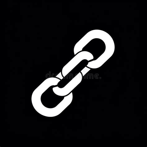 White Chain Link Against Black Background Symbol Of Strength And Unity