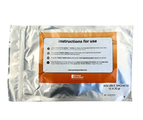 Dosing Sachets 12 Month Supply Fbgs250 Grease Guardian