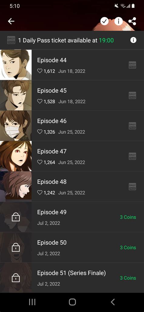 Latest Iteration Of Daily Pass R Webtoons