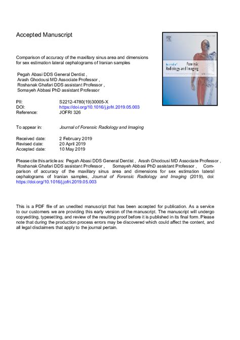 Pdf Comparison Of Accuracy Of The Maxillary Sinus Area And Dimensions