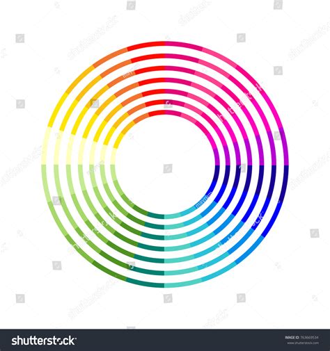 Segmented Color Chart Stock Vector Royalty Free Shutterstock