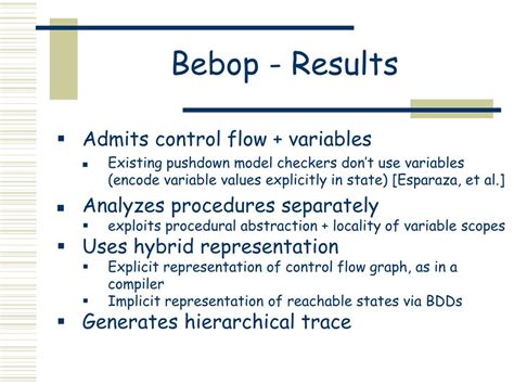 Ppt Bebop A Symbolic Model Checker For Boolean Programs Powerpoint Presentation Id622023
