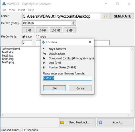 Dummy File Generator скачать бесплатно Dummy File Generator 15