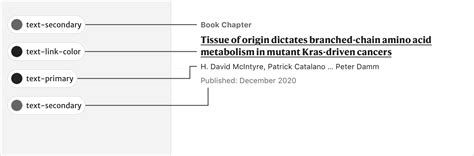 Springernature Elements Design System Colour